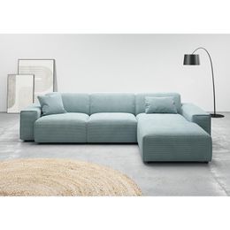 Home Affaire Ecksofa &raquo;Glimminge auch in Breitcord, Feincord, Boucl&eacute; + Easy care-Bezug&laquo; L-Form, Breite 294, Zierkissen blau 12% Polyaxryl, 88% 