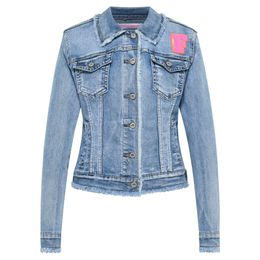 Frieda & Freddies New York Frieda & Freddies Ny Jacke Damen Gr&ouml;&szlig;e M blue denim / orange / pink
