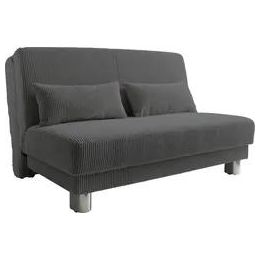 Schlafsofa Home Affaire "Gina", grau (anthrazit), B:160cm H:86cm T:195cm, Sofas, Schlafsofa, mit einem Handgriff vom Sofa zum Bett