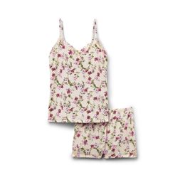 Intimissimi Pijama 'Pretty Flowers' Damen Gr&ouml;&szlig;e L creme / gr&uuml;n / helllila / pink Winterkleid