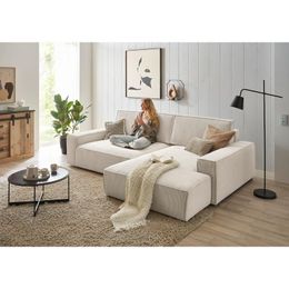 Home Affaire Ecksofa &raquo;NEU: SHERWOOD XXL 284, Big-Sofa L-Form, tiefe Sitzfl&auml;che 95 cm, Cord&laquo; Recamiere rechts/links, als Schlafsofa stellbar, Cord u. 