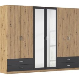 Rauch Dreht&uuml;renschrank &raquo;Kleiderschrank Schrank Garderobe W&auml;scheschrank BORBONA&laquo; Breiten 226/271 cm, H&ouml;he 210 cm, in 2 Breiten, mit Spiegel und vielen 