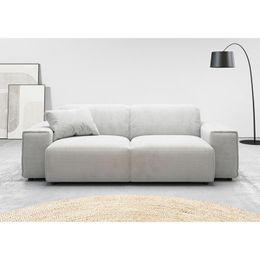Home Affaire 2,5-Sitzer &raquo;Glimminge auch in Breitcord, Feincord + Easy care-Bezug&laquo; besondere Kedern&auml;hte, Zierkissen silber 95% Polyester, 5% Nylon