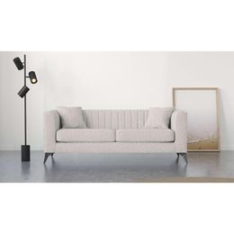 Home Affaire 3-Sitzer &raquo;MATTHEW elegantes Designsofa, Ma&szlig;e B/T/H: 201/86/74 cm&laquo; feine Steppung im R&uuml;ckenbereich, lose Sitzkissen, incl. Zierkissen 