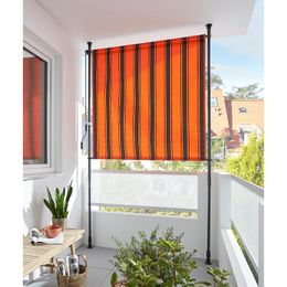 Konifera Senkrechtmarkise &raquo;Costa Azul&laquo; BxH: 150x225 cm, mit Teleskop-Funktion orange Polyacryl