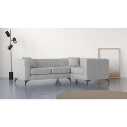 Home Affaire Ecksofa &raquo;MATTHEW L-Form ideal f&uuml;r kleine R&auml;ume, Ma&szlig;e B/T/H: 240/167/74 cm&laquo; elegantes Designsofa, Steppung im R&uuml;cken, incl. Zierkissen 