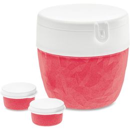 Koziol Lunchbox &raquo;BENTOBOX L&laquo; 1 Stk. tlg. sp&uuml;lmaschinengeeignet,melaminfrei, inkl. Minidosen f. Dressing, 800 ml rot