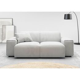 Home Affaire 2-Sitzer &raquo;Glimminge auch in Breitcord + Feincord + Easy care-Bezug&laquo; besondere Kedern&auml;hte,, Zierkissen silber 95% Polyester, 5% Nylon