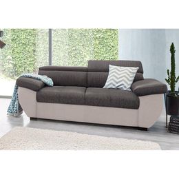COTTA 2-Sitzer &raquo;Speedway&laquo; Big-Sofa mit Kopfteilverstellung Kunstleder SOFTLUX / Luxus-Microfaser (100% Polyester);Flachgewebe (100% Polyester) / 
