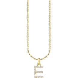 Thomas Sabo Damen Thomas Sabo Kette mit Anh&auml;nger &raquo;Buchstabe&laquo; mit Zirkonia (synth.) gold
