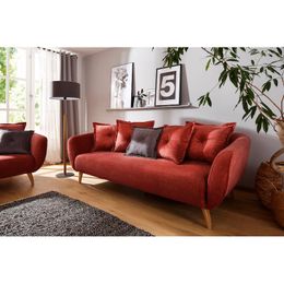 Home Affaire 3-Sitzer &raquo;Baggio modern und romantisches Design, bequem&laquo; Zierkissen inklusive orange