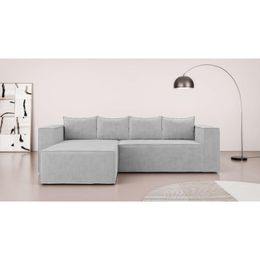Home Affaire Ecksofa &raquo;LINCOLNVILLE mit Bettfunktion und Bettkasten, Ma&szlig;e B/H/T 244/76/150 cm&laquo; L-Form mit Wellenunterfederung, Recamiere beidseitig 