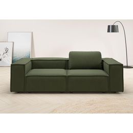 Home Affaire 2-Sitzer &raquo;Watertown, modernes Sofa 246 cm breit, auch in Feincord&laquo; stilvolles Sofa f&uuml;r 2 Personen mit extra breiter Sitzfl&auml;che gr&uuml;n 100% 
