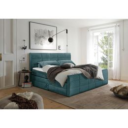 ED EXCITING DESIGN Boxspringbett &raquo;Bolivia&laquo; harte Seite mit Kokosmatte, weiche Seite mit Filzabdeckung blau 92% Polyester, 8% Nylon