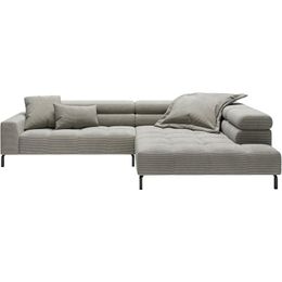Home Affaire Ecksofa &raquo;Claya, L-Form, incl. Kopfteilverstellung, Breite 311 cm&laquo; ohne elektrischen Sitzvorzug grau 88% Polyester, 12% Polyacryl