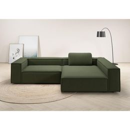Home Affaire Ecksofa &raquo;Watertown, moderne XXL L-Form, 306 cm breit&laquo; Komfortabel mit tiefer Sitzfl&auml;che &ndash; ideal f&uuml;r gro&szlig;e Wohnr&auml;ume gr&uuml;n 100% Polyester