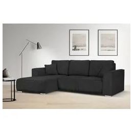 Ecksofa OTTO HOME "BEATRICE optionale Schlafsofa mit Bettkasten, B/T/H: 265/170/86 cm", grau (anthrazit), B:265cm H:86cm T:170cm, 100% Polyester, Sofas, Ecksofa, L-Form, wahlweise auch mit Bettfunktion und Bettkasten