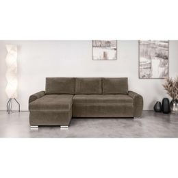 Home Affaire Ecksofa &raquo;HAVERHILL Schlafsofa mit Bettkasten, Ma&szlig;e B/H/T: 237/89/166 cm&laquo; L-Form mit Recamiere links oder rechts bestellbar, 