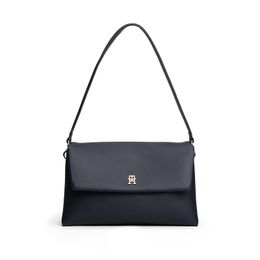 Tommy Hilfiger Damen Schultertasche &raquo;TH MODERN ESS SHOULDER BAG&laquo;, Damen Minibag, Tragetasche mit goldfarbenen Details blau