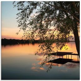 Artland Glasbild &raquo;Landschaftsfotografie&laquo; Gew&auml;sser 1 Stk. tlg. in verschiedenen Gr&ouml;&szlig;en orange