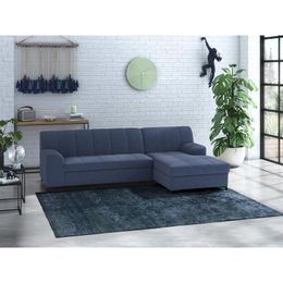 Home Affaire Ecksofa &raquo;Balme L-Form&laquo; Inkl. Zierkissen, wahlweise mit Bettfunktion blau 100% Polyester