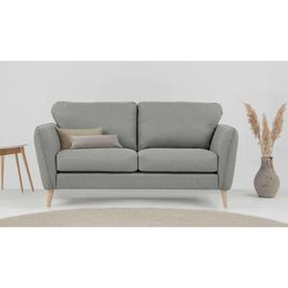 Home Affaire 2-Sitzer &raquo;MARSEILLE Kompaktsofa 170 cm, Cord, Flachgewebe, Struktur, Webstoff&laquo; Massivholzbeine Eiche, Landhausstil, Wellenunterfederung 