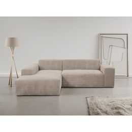 OTTO home Ecksofa &raquo;Zeus-L modern & zeitlos, Breite 253 cm, bequemes Sofa&laquo; Curvy Trend Ecksofa mit urbaner Optik grau 90% Polyester, 10% Nylon