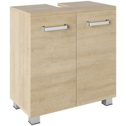 Welltime Waschbeckenunterschrank &raquo;Cosmo&laquo; BxTxH: ca. 60x32,5x63,5 cm, 2 F&auml;cher braun