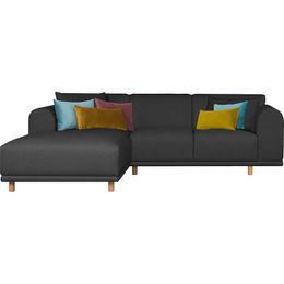 OTTO home Ecksofa &raquo;Maroon L-Form&laquo; in skandinavischem Design, mit losen Kissen schwarz Struktur (100% Polyester);Struktur grob ( 100% POLYPROPYLEN;