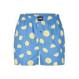 Happy Shorts Boxer ' Motives ' Herren Gr&ouml;&szlig;e XL blau / zitrone