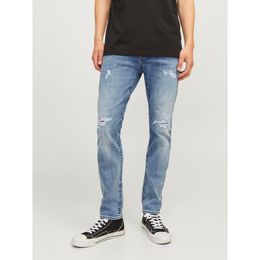 Jack & Jones Jack & Jones Herren Slim-fit-Jeans &raquo;JJIGLENN &ndash; Jeans mit Stretch, niedriger Leibh&ouml;he und Taschen&laquo; Baumwollmischung, slim fit blau 29, L&auml;nge 34
