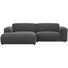 FLEXLUX Ecksofa &raquo;Lucera Chaislongue rechts oder links, L-Form, bequem&laquo; modern & anschmiegsam, Kaltschaum, Stahl-Wellenunterfederung grau 100% 