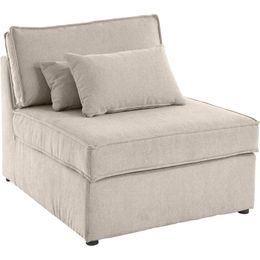 OTTO home Sofa-Mittelelement &raquo;Florid&laquo; als Teil eines Modulsofas,, fester Sitzkomfort, auch in Cord beige Baumwollmix (60% Baumwolle/40% Leinen);