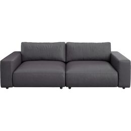 Musterring Big-Sofa &raquo;LUCIA&laquo; in vielen Qualit&auml;ten und 4 unterschiedlichen N&auml;hten, 2,5-Sitzer grau Flachgewebe FLORIS (100% Polyester);Flachgewebe VALMONT (60% 
