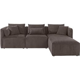 OTTO home Ecksofa &raquo;N&ouml;re L-Form&laquo; 3 Teile, in vielen Bezugsqualit&auml;ten und Farben. Modulteile s. "N&ouml;re" braun 92% Polyester, 8% Polyamid