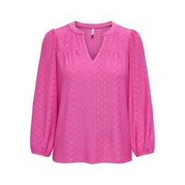 Only Damen Only Blusenshirt &raquo;ONLSANDRA 3/4 SPLIT TOP JRS&laquo; rosa S (36)
