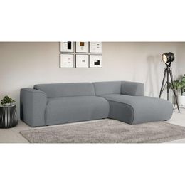 Home Affaire Ecksofa &raquo;GENTON L-Form (257 cm), zeitlos & stilvolles Design,&laquo; Aufwendig gepolstert, in Cord, Chenille und Struktur grau 100% Polyester