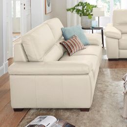 Calia italia 3-Sitzer &raquo;Gaia, hochwertiges Ledersofa mit erstklassigem Sitzkomfort&laquo; edles Design, in zwei hochwertigen Lederqualit&auml;ten beige Leder 