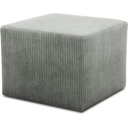 Home Affaire Polsterhocker &raquo;Jadelyn&laquo; Cordbezug, passend zum Schlafsofa grau 100% Polyester