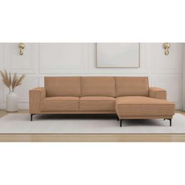 OTTO home Ecksofa &raquo;Polsterecke Oland, Struktur, Flachgewebe, Luxus-Microfaser, Boucle&laquo; L-Form, 280 cm, Wellenunterfederung, Skandi-Design, Metallf&uuml;&szlig;e 