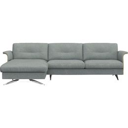 FLEXLUX Ecksofa &raquo;Glow bequem und komfortabel durch hochwertigen Sitzaufbau, L-Form&laquo; Modernes skandinavisches Design blau 62% Polyester/17%Baumwolle/14