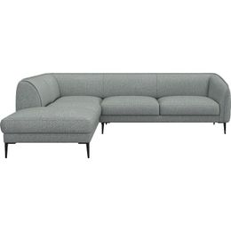 FLEXLUX Ecksofa &raquo;Belle Designsofa, L-Form, B/T 268/209 cm&laquo; Skandinavisches Design, In hochwertiger Verarbeitung blau 62% Polyester/17%Cotton/14%