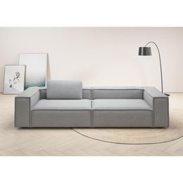 Home Affaire 3-Sitzer &raquo;Watertown moderner 3-Sitzer&laquo; extra breites Sofa mit in eleganten Bez&uuml;gen & gro&szlig;z&uuml;giger Sitzfl&auml;che grau 100% Polyester
