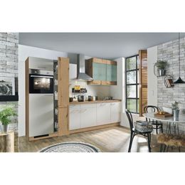 KOCHSTATION K&uuml;chenzeile &raquo;"KS-Trea", wahlweise mit E-Ger&auml;ten, h&ouml;henverstellbare F&uuml;&szlig;e&laquo; vormontiert, mit Vollauszug und Soft-Close-Funktion, Breite 310 