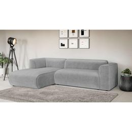 Home Affaire Ecksofa &raquo;GENTON L-Form (257 cm), zeitlos & stilvolles Design,&laquo; Aufwendig gepolstert, in Cord, Chenille und Struktur grau 100% Polyester