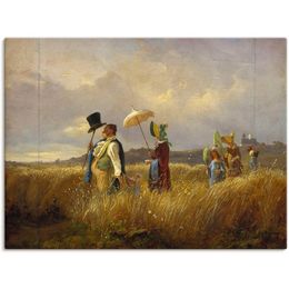 Artland Wandbild &raquo;Der Sonntagsspaziergang. 1841&laquo; Gruppen & Familien 1 Stk. tlg. auf Holzrahmen gespannt beige Leinwand