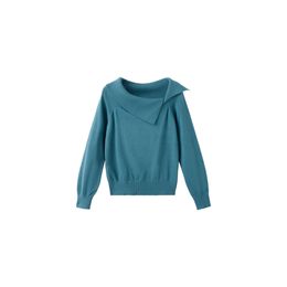 MANGO TEEN Pullover 'Aguas' Damen Gr&ouml;&szlig;e M petrol