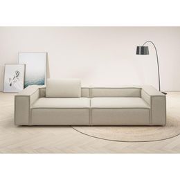 Home Affaire 3-Sitzer &raquo;Watertown moderner 3-Sitzer&laquo; extra breites Sofa mit in eleganten Bez&uuml;gen & gro&szlig;z&uuml;giger Sitzfl&auml;che beige 96% Polyester, 4% Nylon