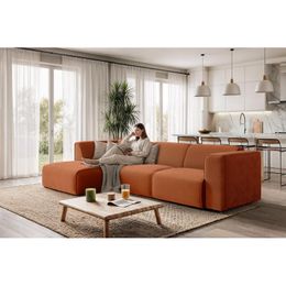 OTTO home Ecksofa &raquo;Merid L-Form, B: 295 cm - OTTO. Verl&auml;ssliche Qualit&auml;t.&laquo; jederzeit durch Module erweiterbar braun Struktur fein (100% Polyester);