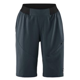Gonso Damen Fahrradhose &raquo;Essential Shorts Light W&laquo; Damen Bike-Shorts, leichte Radhose mit elastischem Bund und RV-Tasche grau 48, Normalgr&ouml;&szlig;en